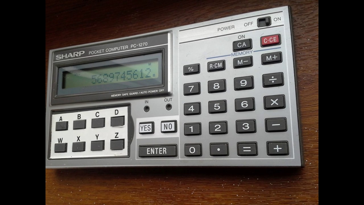 Vintage Calculator Sharp PC-1270 Pocket Computer Japan Very Rare - YouTube
