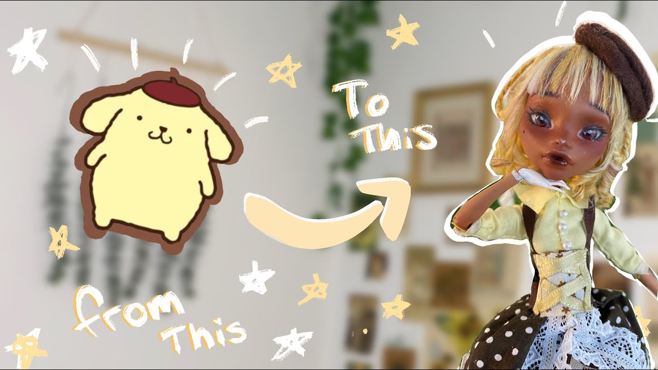 Turning Pompompurin 🍮 Into a Lolita Fashion Girl! | Monster high OOAK ...