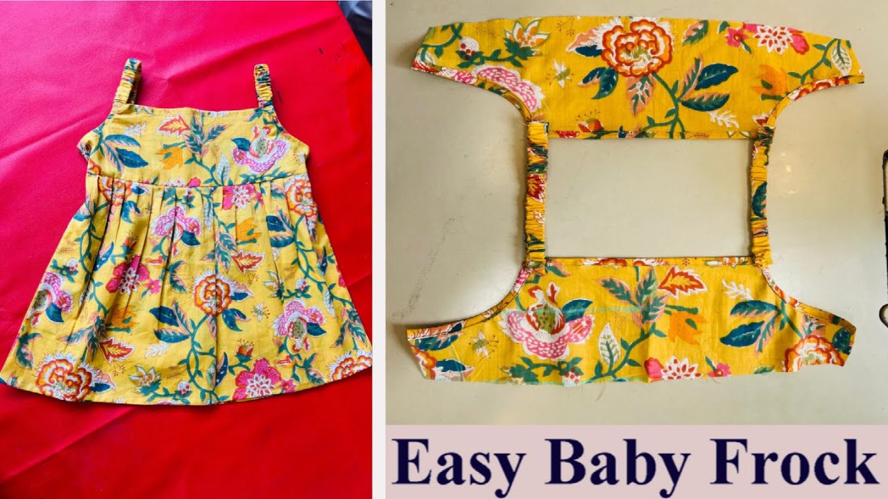 कमी कापड मध्ये झटपट फ्रॉक !! Easy Frock Cutting & Stitching - YouTube