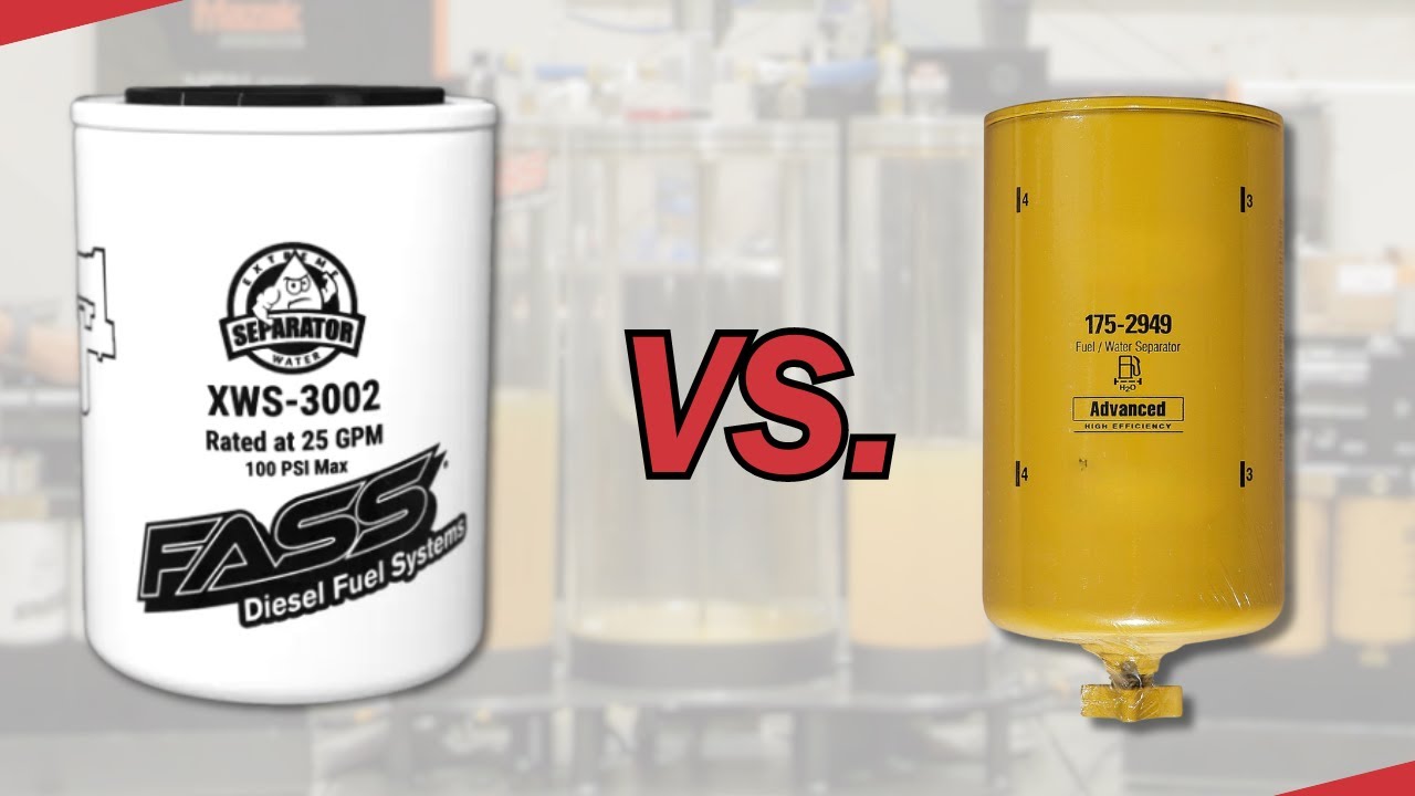 CAT Filters vs. FASS Filters: Water Separation Test - YouTube