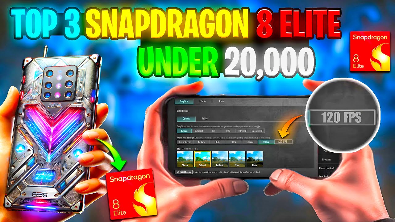 TOP 3 SNAPDRAGON 8 ELITE & 120 FPS UNDER 20,000 😱🔥Best Gaming Phone For ...