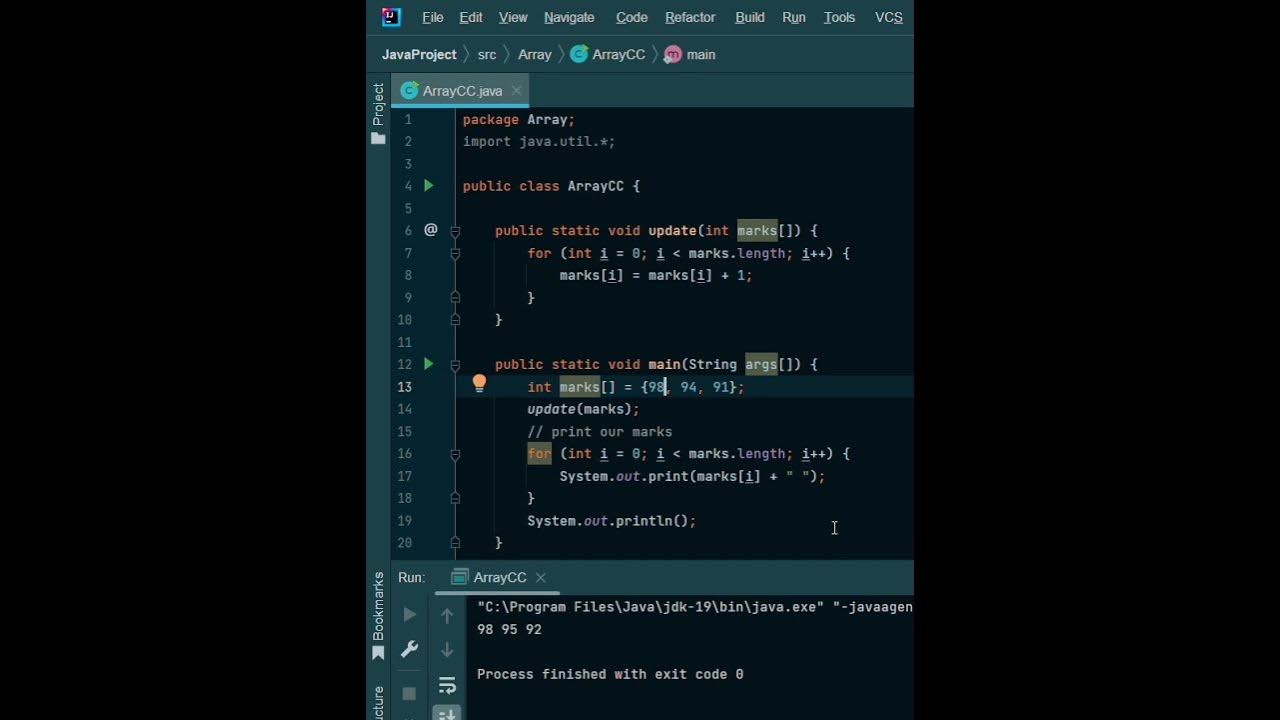 Array Function For Updating Number Java Javaforbeginners Javaprogramming Array Youtube