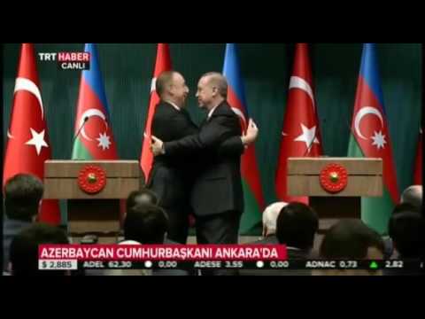 Cumhurbaşkanı Erdoğan ve İ.Aliyev'in Samimi Kucaklaşması 15 Mart 2016 Basın toplantısı son