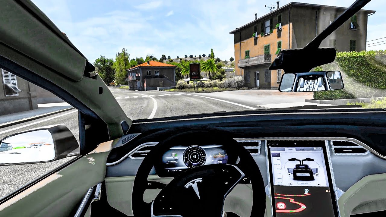 Euro Truck Simulator 2 - Tesla Model X [Steering wheel gameplay] - YouTube