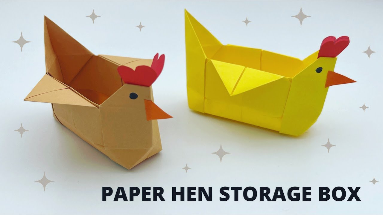 How To Make Easy Paper HEN Box For Kids / Nursery Craft Ideas / Paper ...