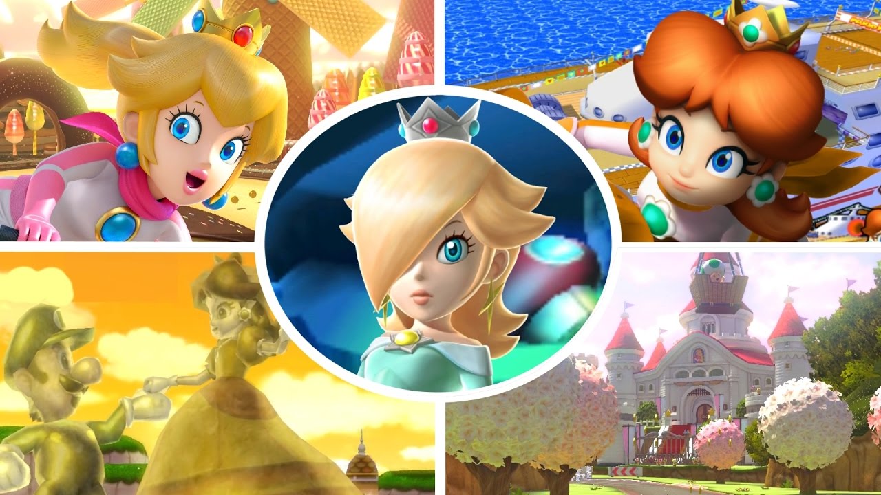 Evolution of Peach, Daisy & Rosalina Courses in Mario Kart (1992-2017 ...