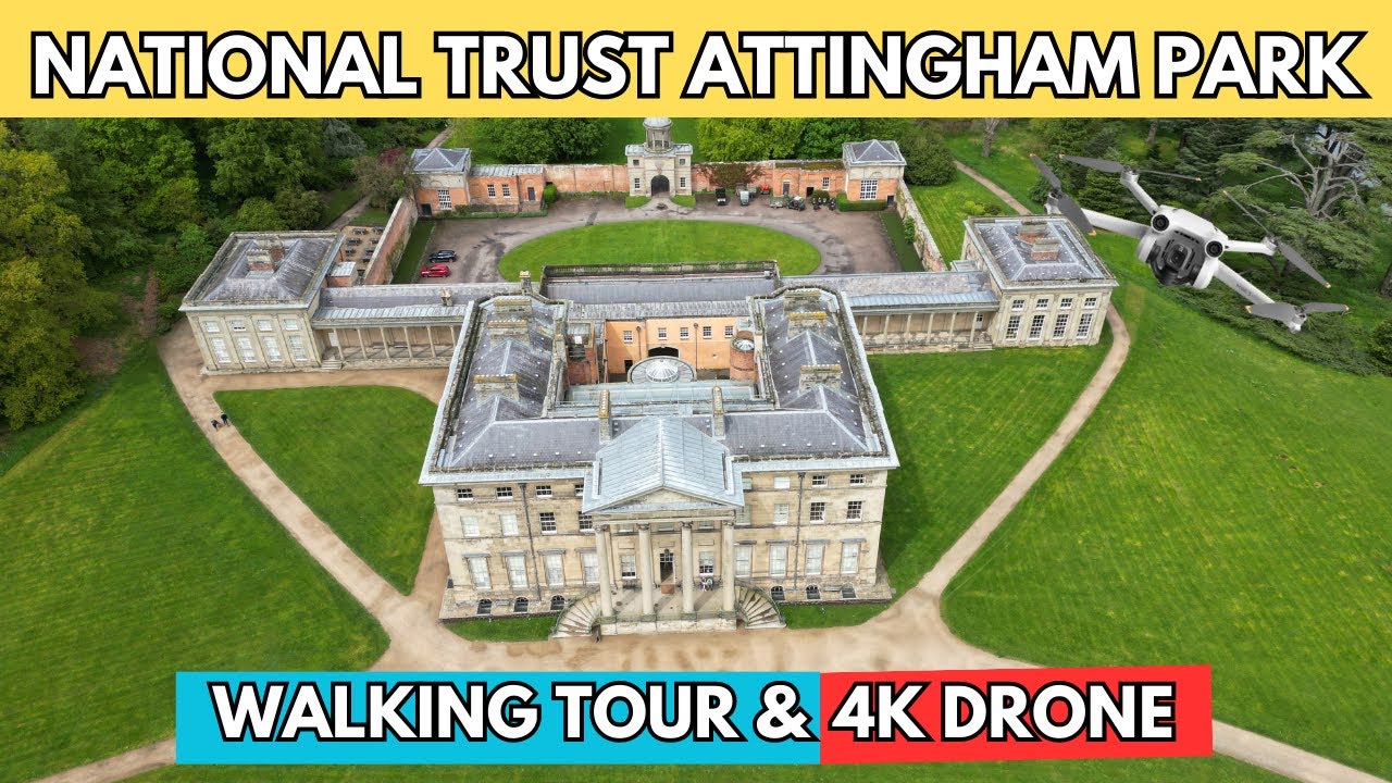 National Trust Attingham Park - 4K Drone & Walking Tour 2023 - YouTube