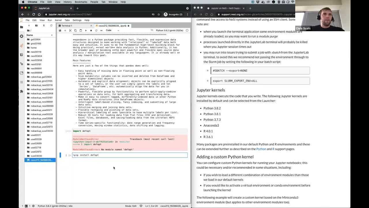 Webinar: Jupyter on NeSI - April 2021 - YouTube