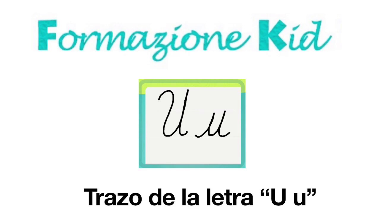 Trazo de la letra U cursiva - YouTube