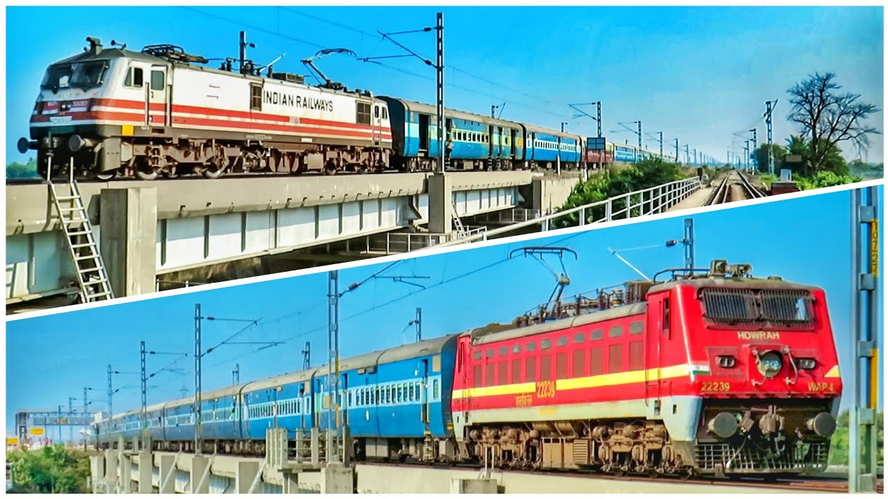Katwa - Azimganj Passenger Running with HWH WAP-5 & ASN (ex HWH) WAP-4 ...