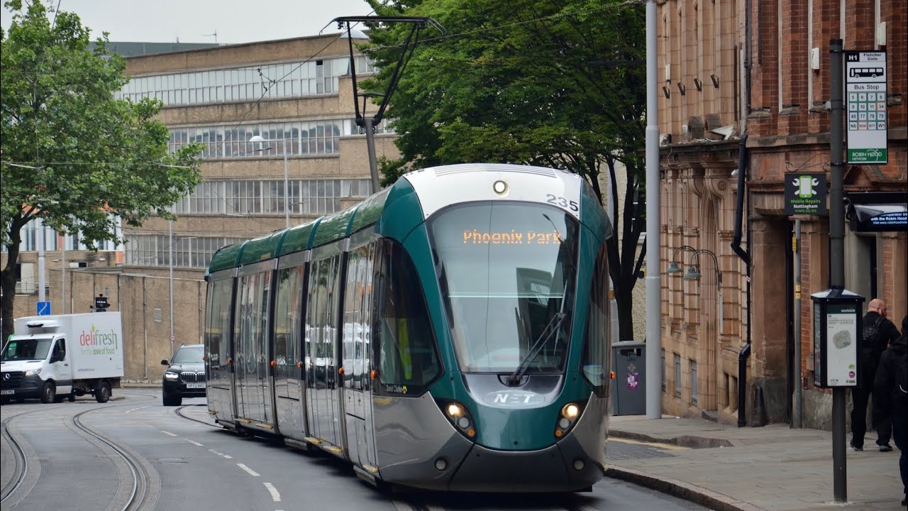 Tram Journey: Nottingham Express Transit 235 Alstom Citadis 302 - YouTube