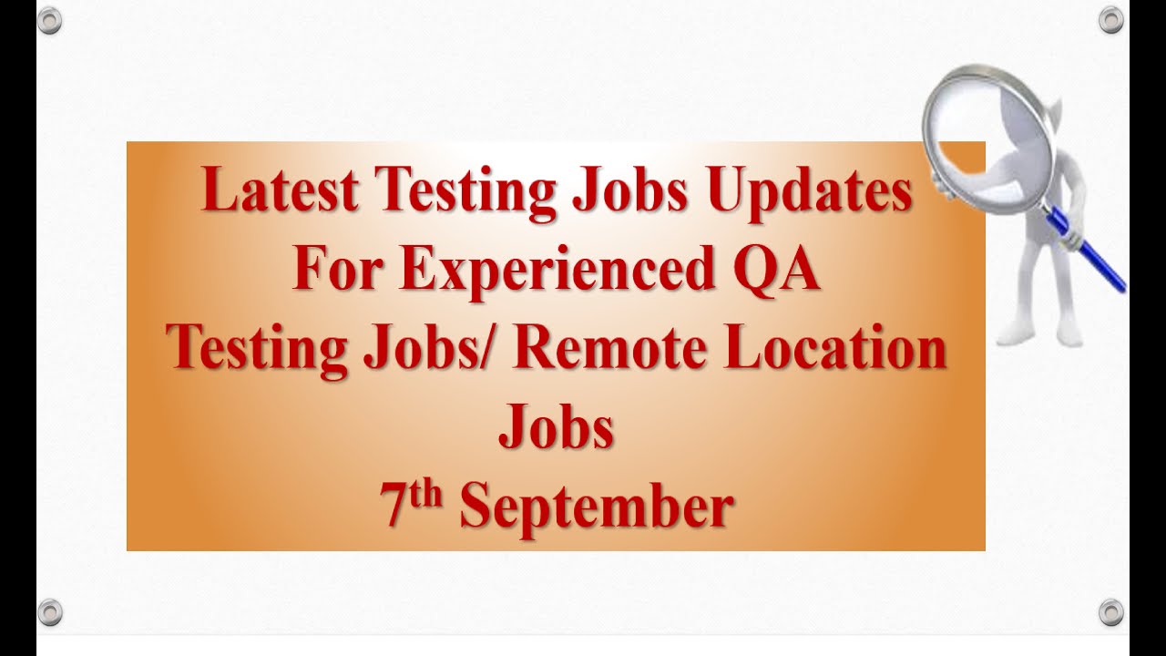 Software Testing Jobs Openingsremote Locationmanual And Automation Testing Qa Jobstesting Jobs
