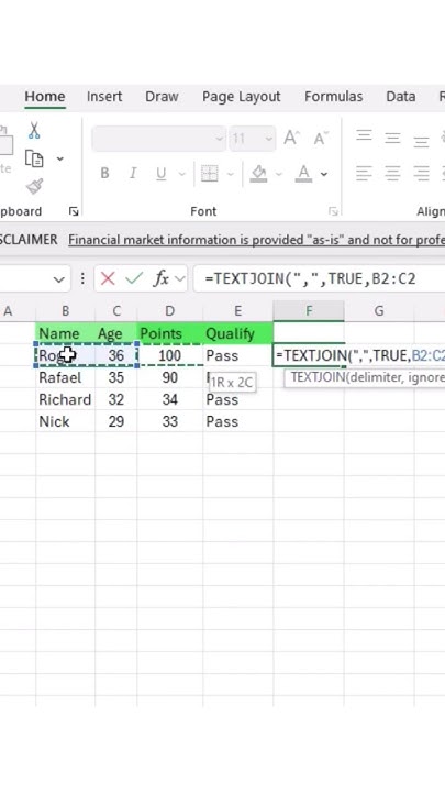 Text Join function in excel #data #excel #microsoftexcel #exceltips #exceltricks #viralvideo ...