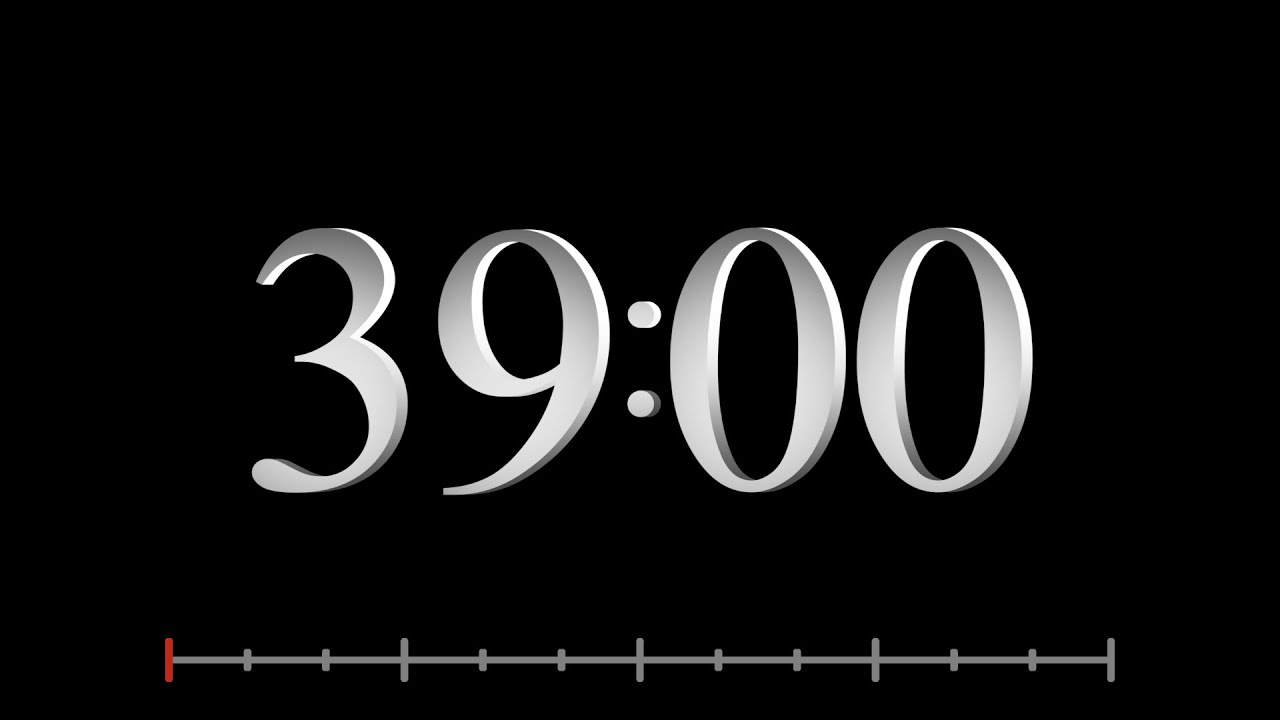 39 MIN TIMER & ALARM 1080p COUNTDOWN Timer is Time - YouTube
