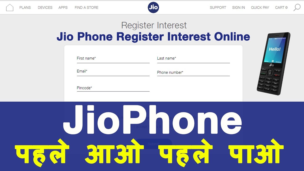JioPhone Online Registration Started On Official Website Jio.com - YouTube