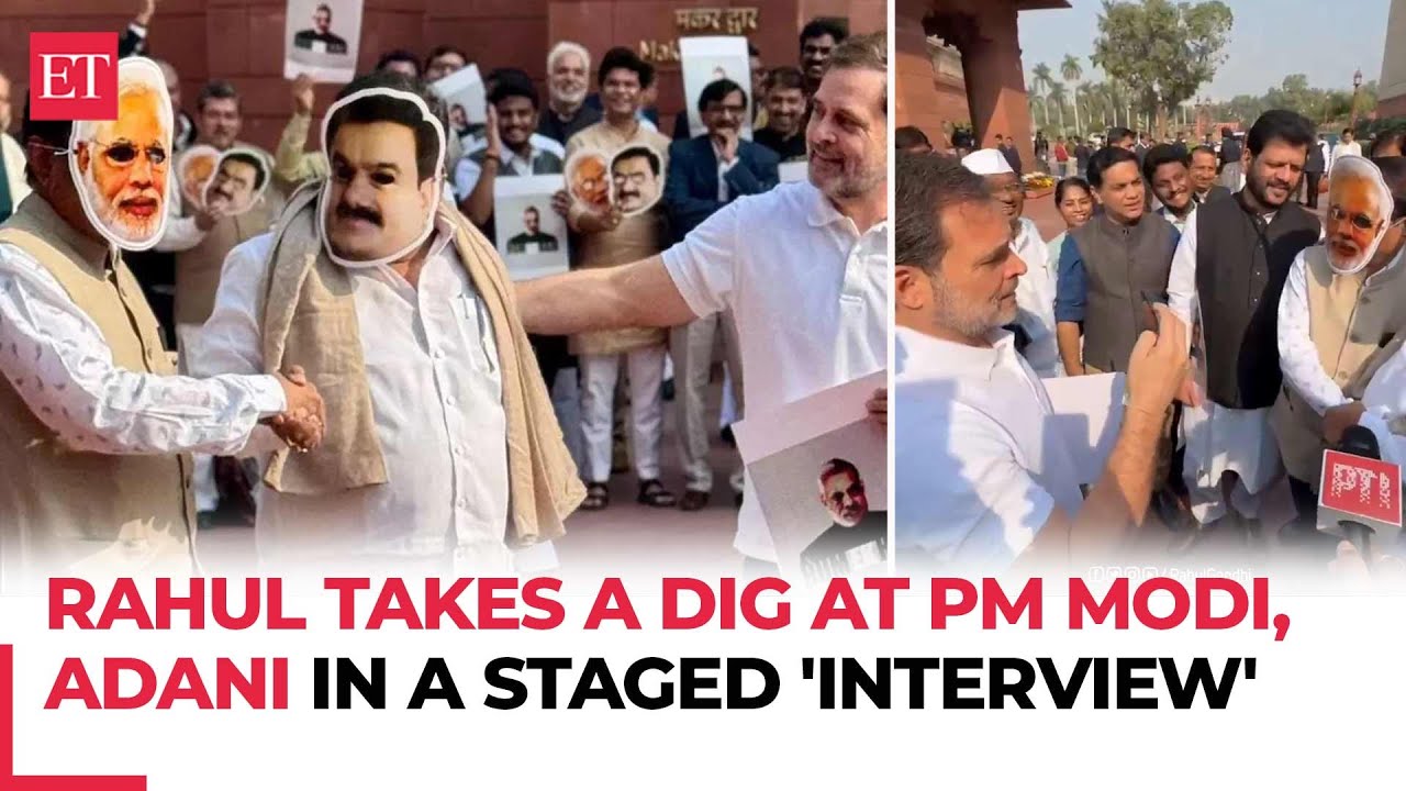 Rahul Gandhi takes a dig at PM Modi and Adani in a staged 'interview ...