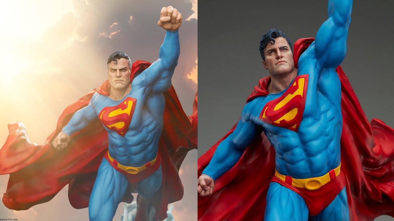 New Superman statue revealed sideshow collectibles preorder info - YouTube