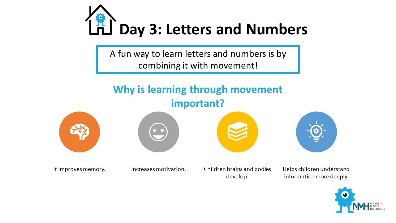 Daily programme for Kids @ home #3 letters and Numbers - YouTube