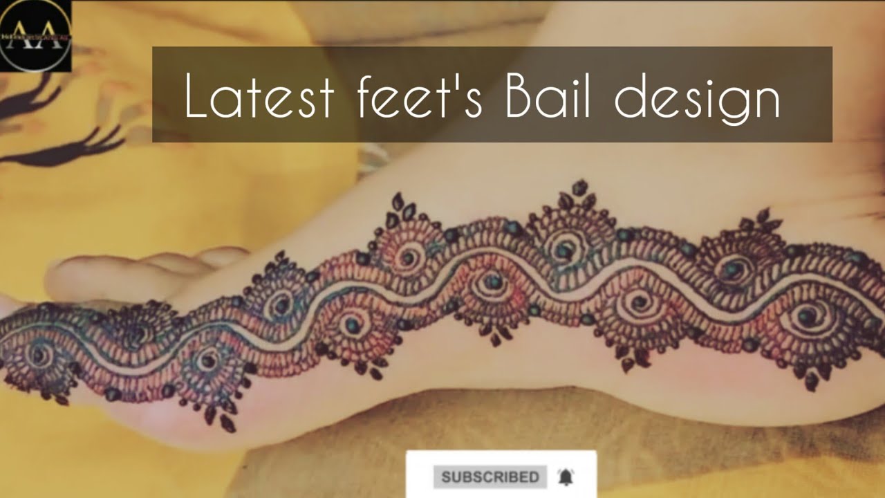 Feet's side bail | Mehndi designs 2023 | Latest feet's henna | Anila ...