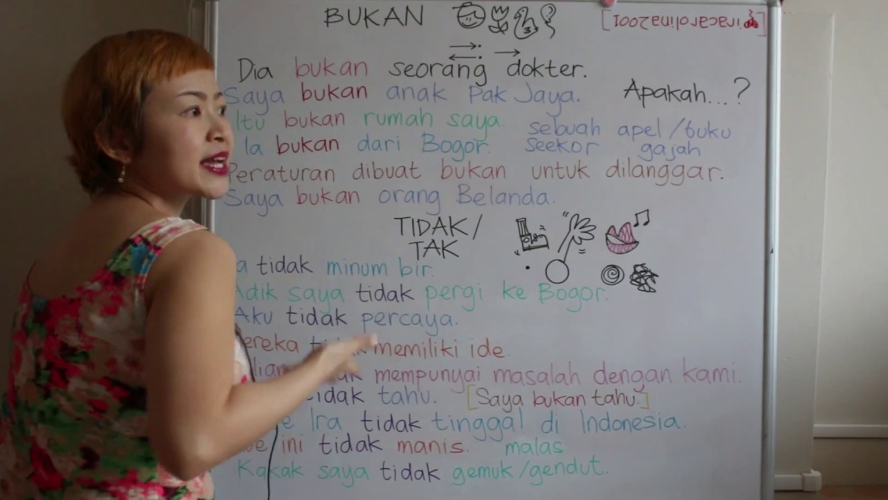 LEARN INDONESIAN LANGUAGE #35 NOT & NO - BUKAN TIDAK - YouTube