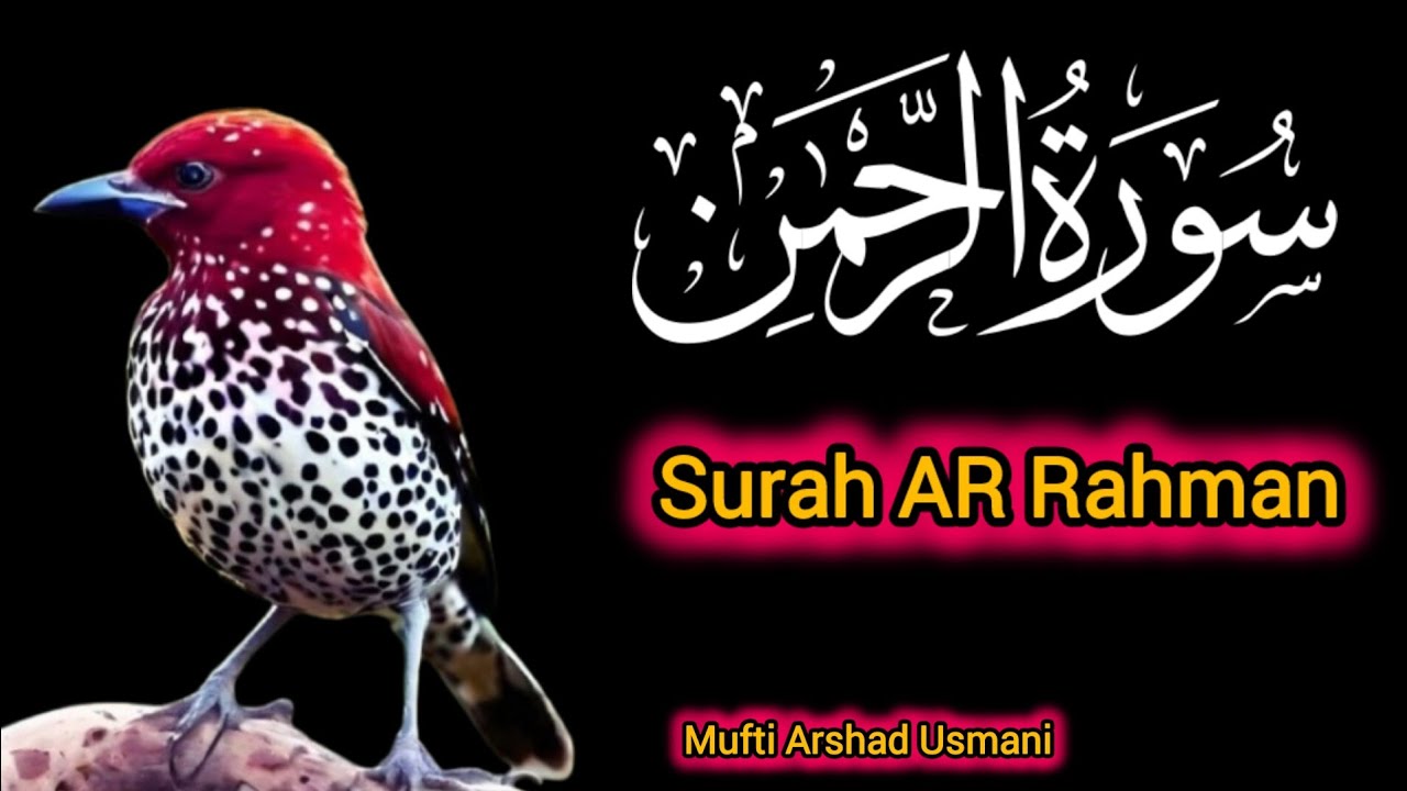 Surah AR -Rahman Full by mufti Arshad Usmani with Arabic text HD سورت ...