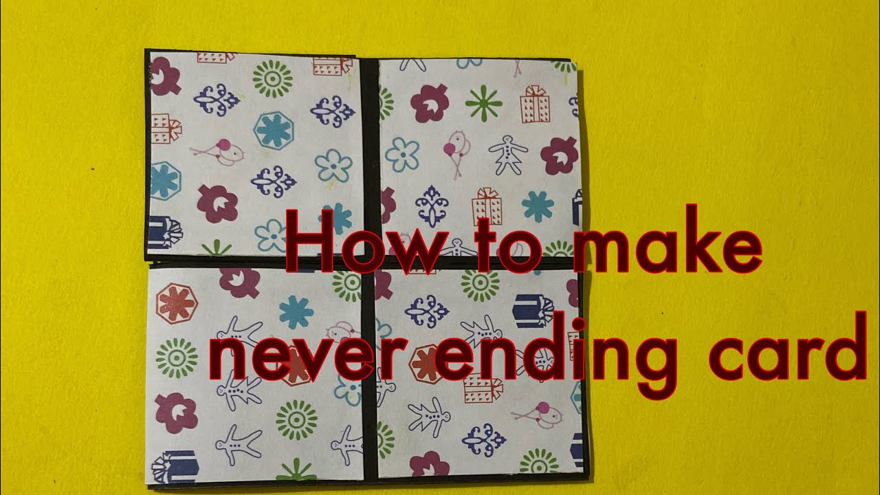 Never ending card Tutorial/ Easy tutorial / scrap book - YouTube