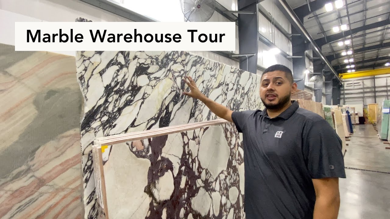 Tour of Marble warehouse at Artistic Tile 4K - YouTube