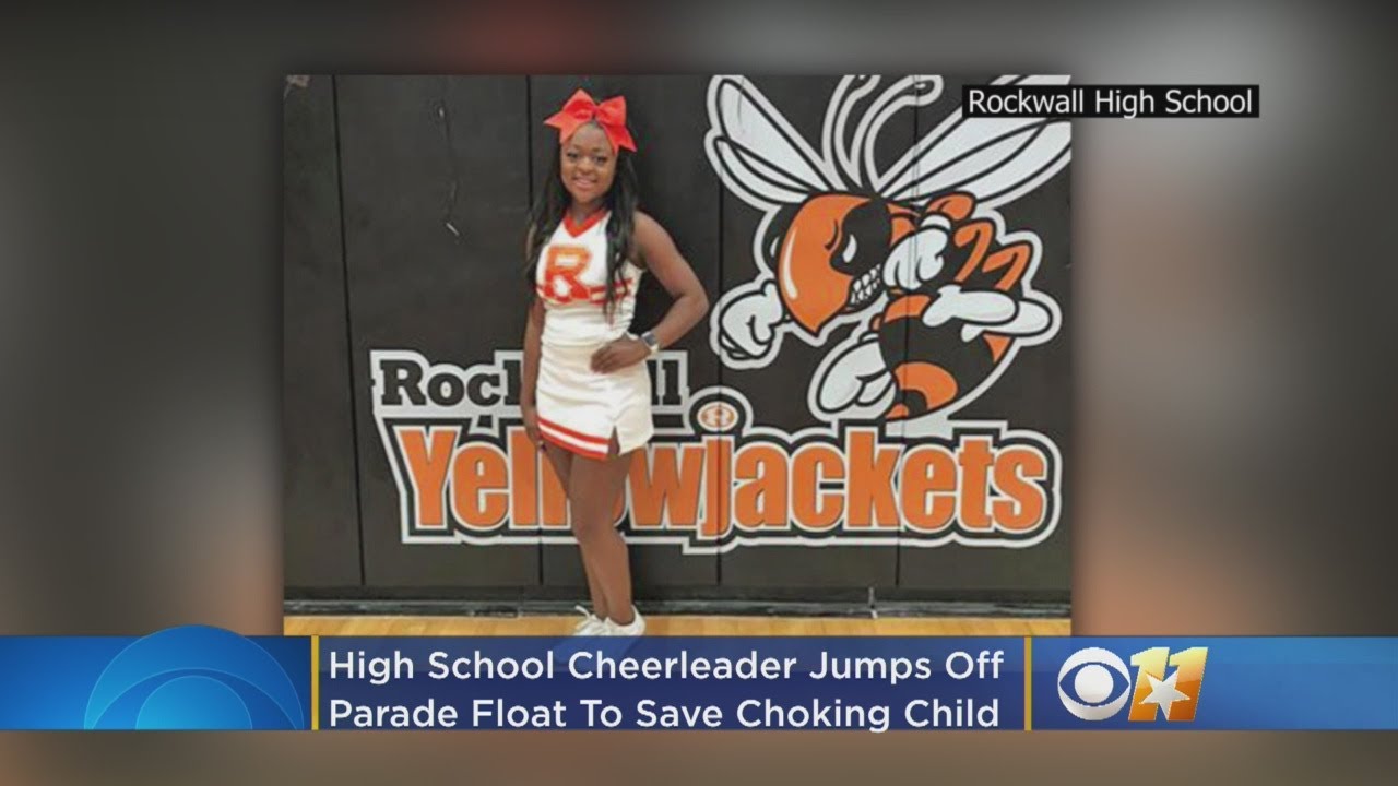 Ready, OK! High School Cheerleader Jumps Off Parade Float, Saves ...