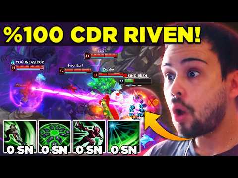 SINIRSIZ COOLDOWN RİVEN VS 5 YOUTUBER! | Zero LoL