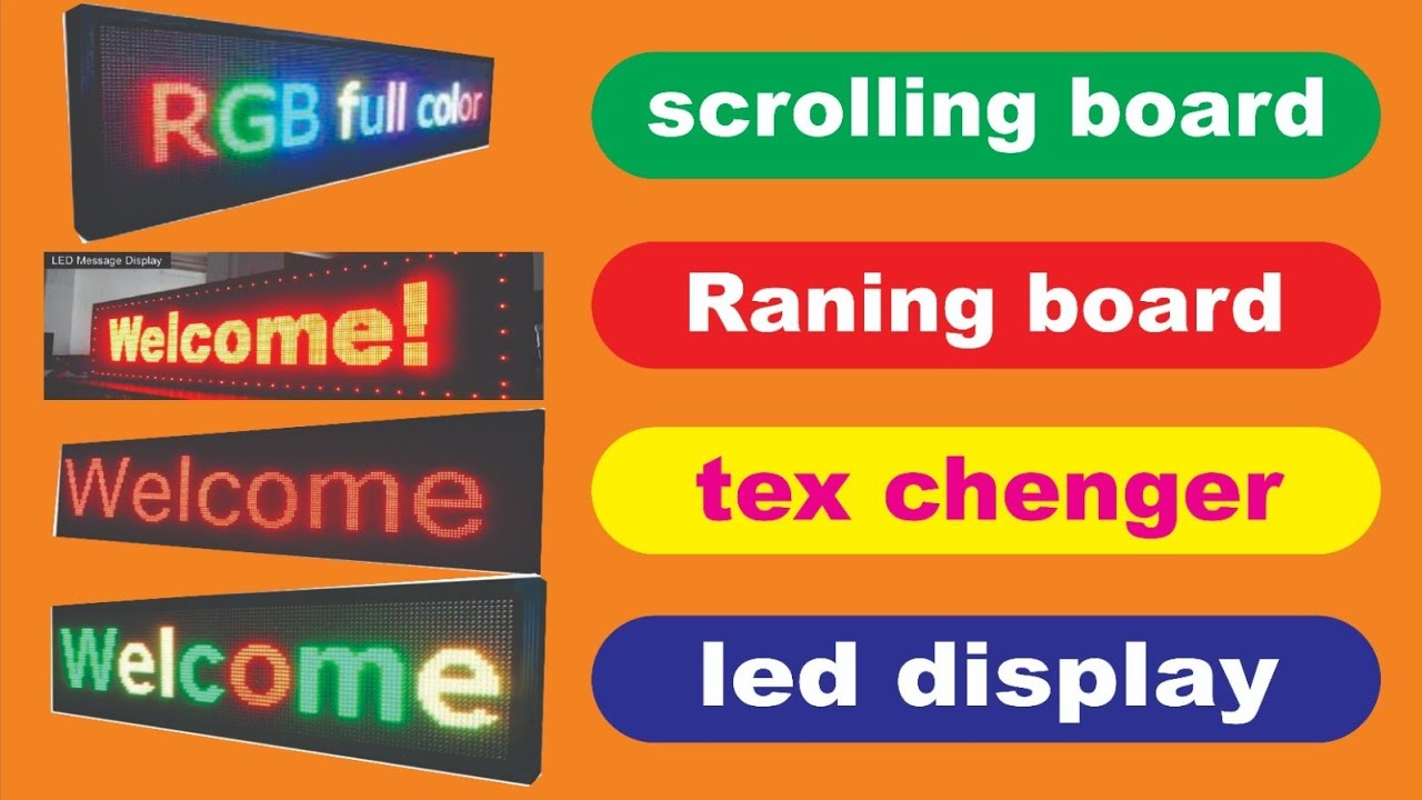 How to make P10 Scrolling board 8 feet # Raning displays board ...