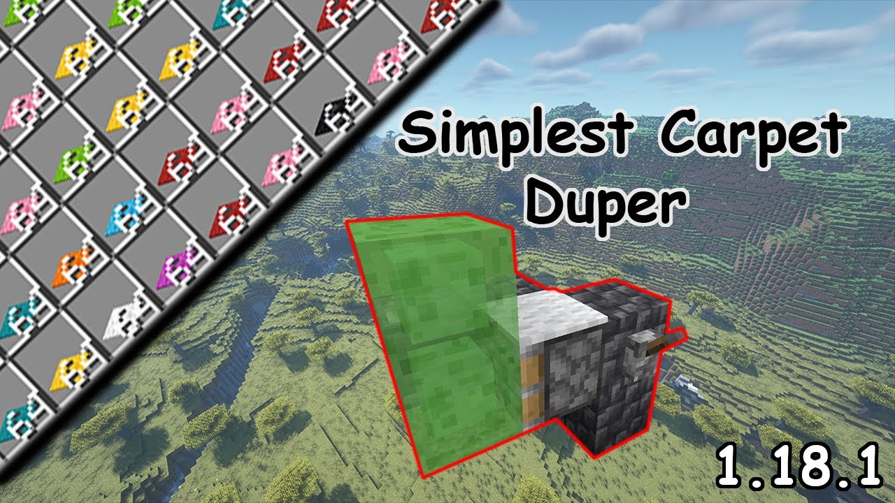Simplest Carpet Duper Tutorial - 1.18.2 | Minecraft - YouTube