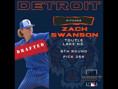 Detroit Tigers 2024 Draft: 9th Round Pick Zach Swanson - YouTube