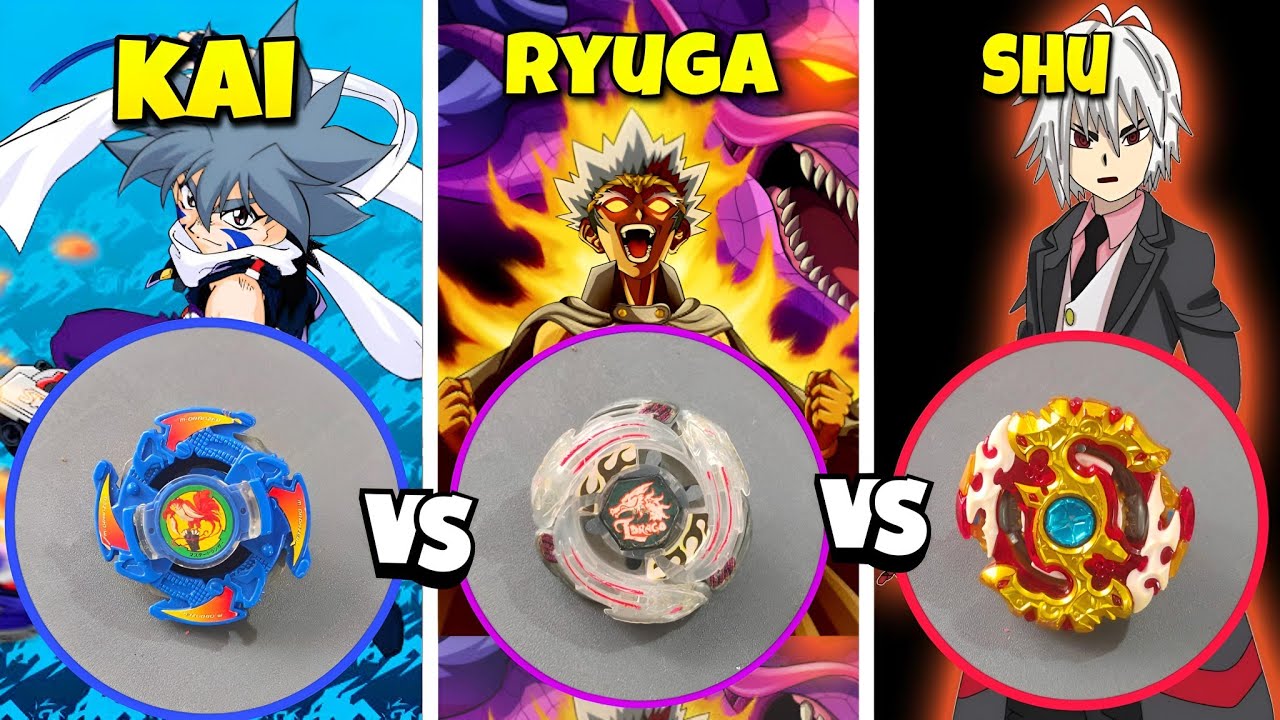 kai vs Ryuga vs Shu ! Legends #beyblades fight - YouTube