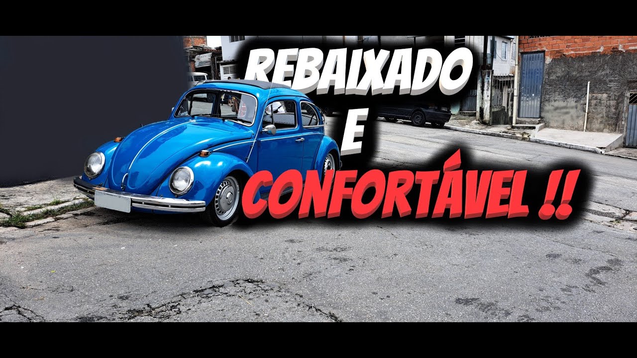 COMO INSTALAR DROP NO FUSCA | *CENAS FORTES* | FUSCA AZUL PAVÃO ...