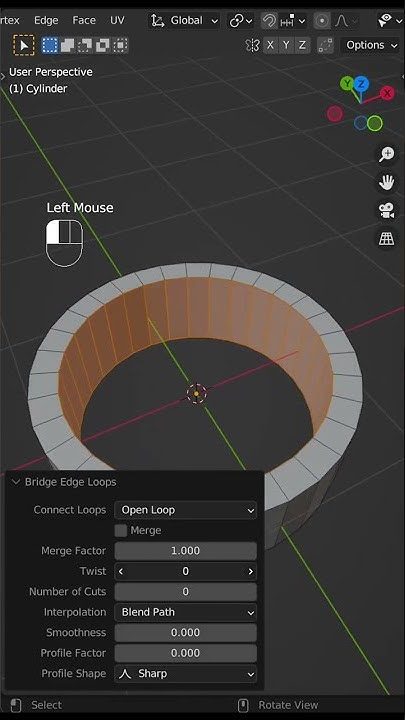 Blender Tips - Bridge Edge Loops Holes - YouTube