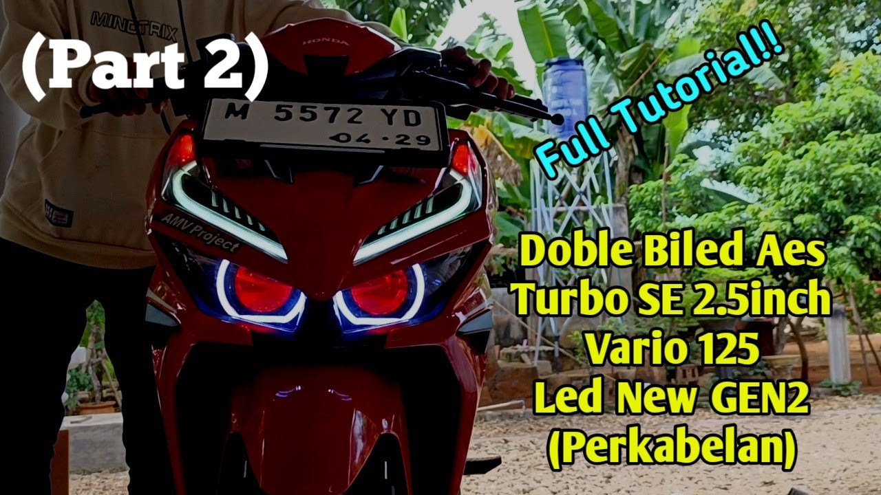 Pasang Doble Biled Aes Turbo SE Vario 125 Led New Gen2(perkabelan ...
