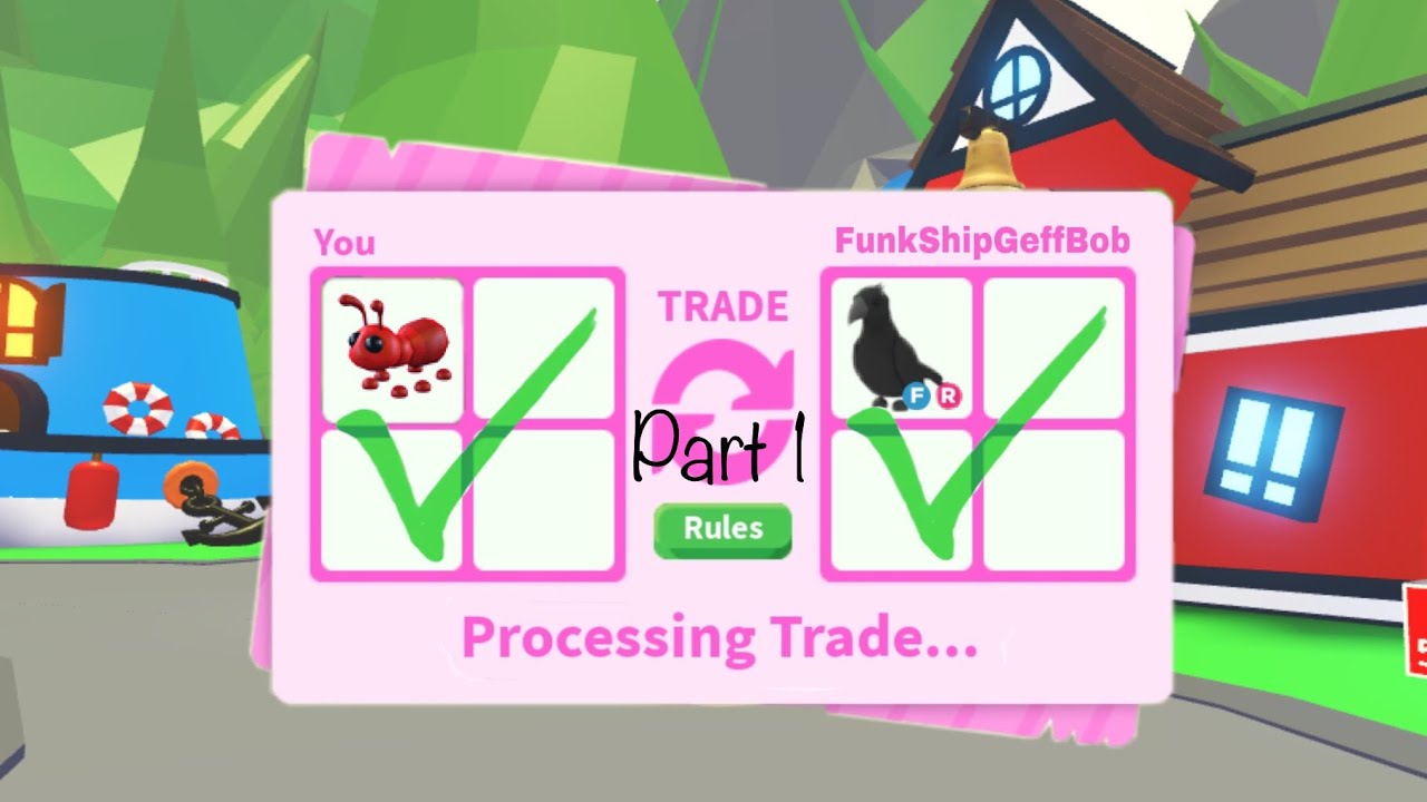 Trading from ant to all farm pets starting w/ crow || part 1 || adopt ...