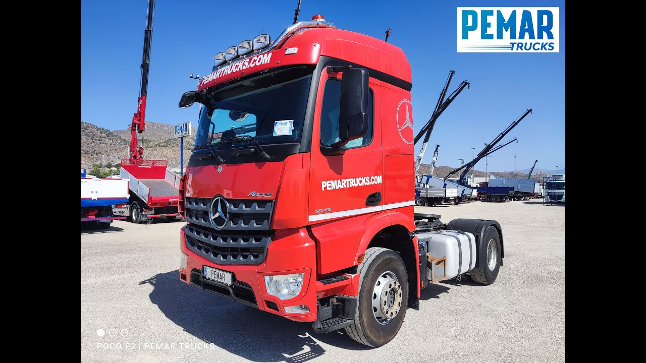 REF.: 2977 MERCEDES BENZ AROCS 2145 TRACTORA EQUIPO HIDRAULICO - YouTube
