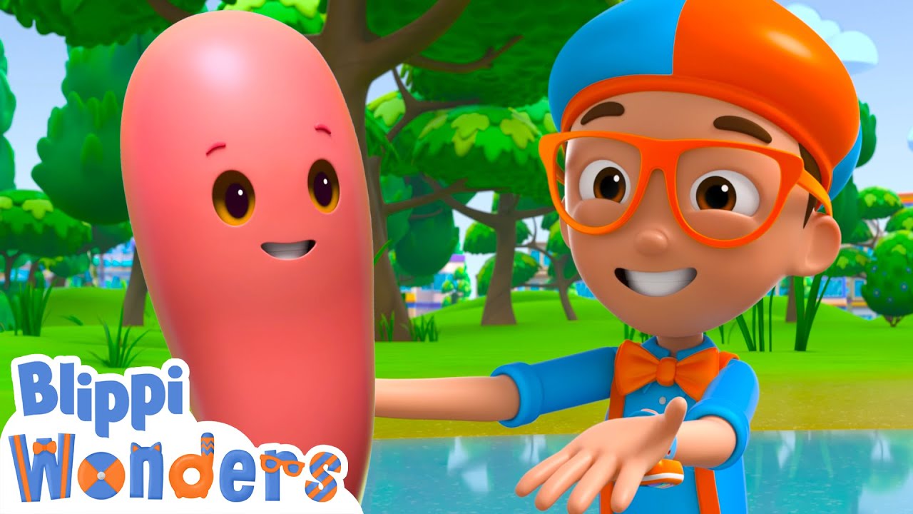 Blippi Meets a Worm - Blippi Wonders | Kids Cartoons | Party Playtime ...