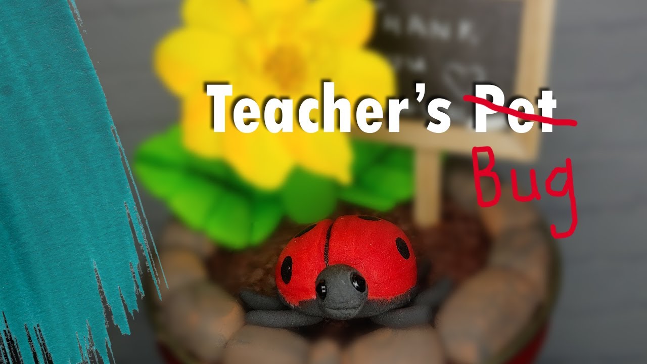 Teacher's Gift - Ladybug Diorama made with Foam Clay - YouTube