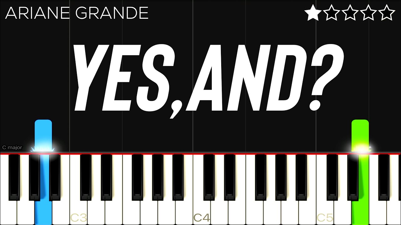 Ariana Grande - yes,and? | EASY Piano Tutorial - YouTube