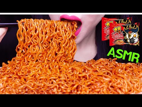 ASMR *NUCLEAR FIRE NOODLES CHALLENGE!! 핵불닭볶음면 챌린지 먹방 (EATING SOUNDS) NO TALKING MUKBANG