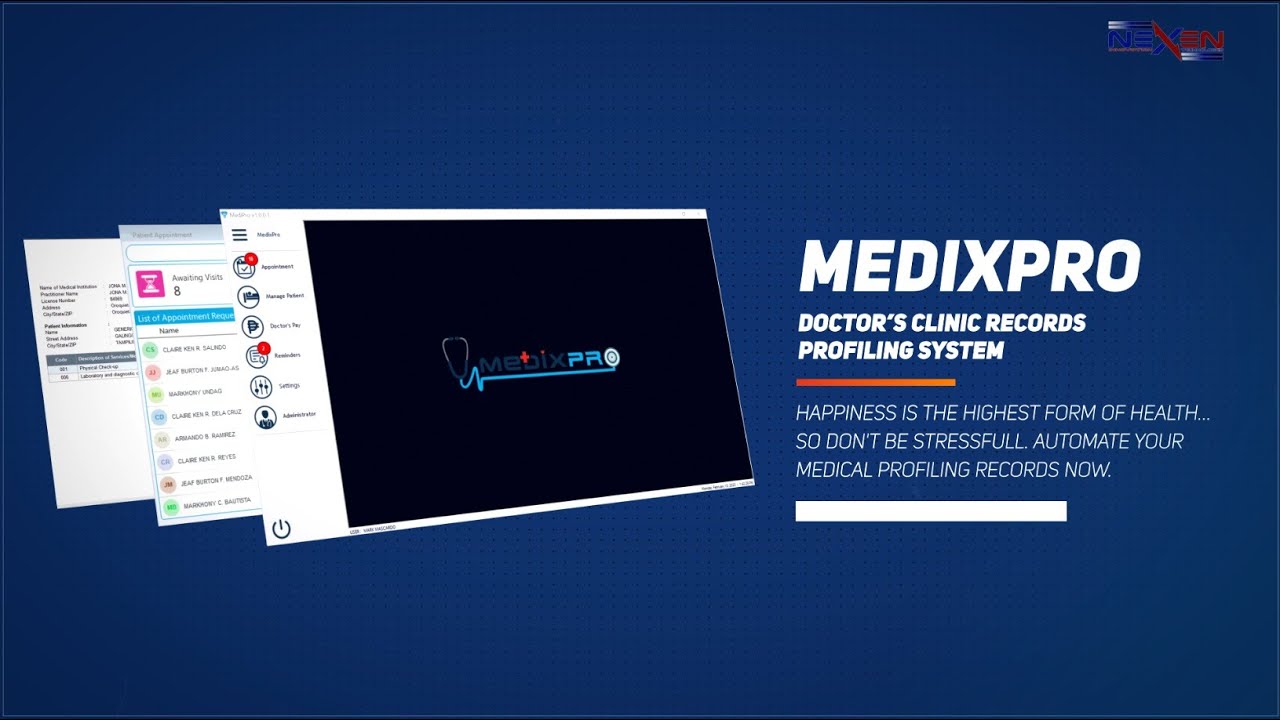 MEDIXPRO | Doctor's Clinic Records Profiling System - YouTube