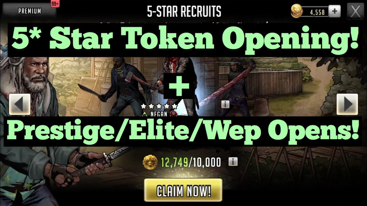 The Walking Dead: Road To Survival - 5 Star Tent Token Opening ...