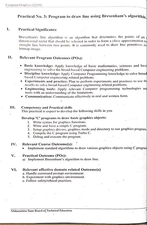 CGR (computer graphics) - 3 rd practical solution - YouTube
