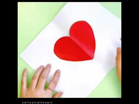 Easy 3D Heart Pop Up Card | DIY Mother’s Day Greeting Cards #shorts ...