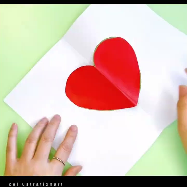 Easy 3D Heart Pop Up Card | DIY Mother’s Day Greeting Cards #shorts ...