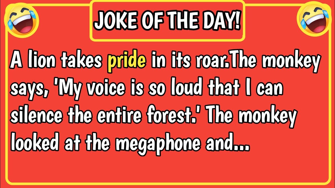 🤣 JOKE OF THE DAY!The Lion’s Roar vs. The Monkey’s Megaphone: Who Wins ...