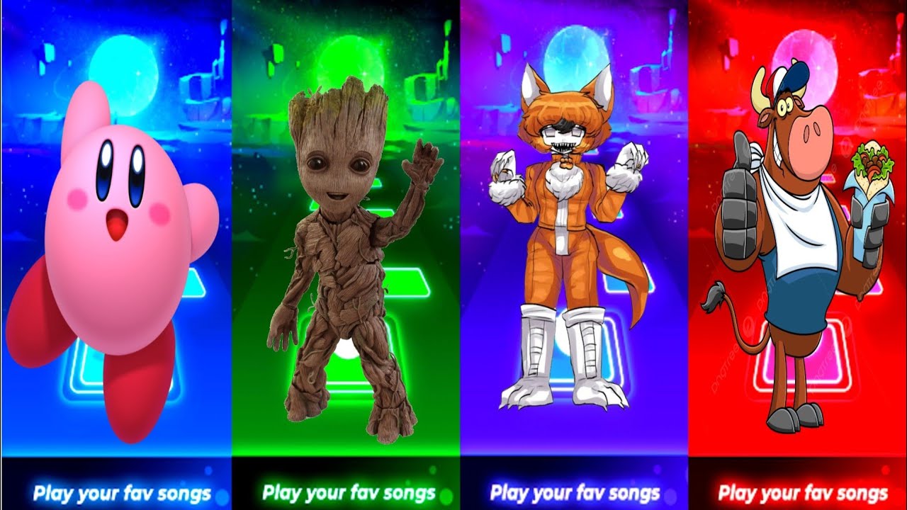 Kirby🆚I_Am_Groot🆚KITTYSAURUS🆚FUNNY_BULL💢Who is the best?? - YouTube