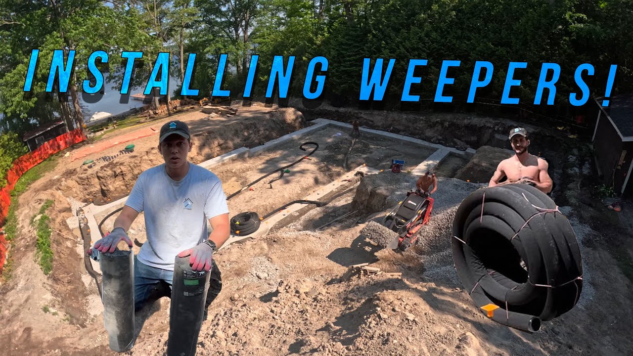 Installing Weeping Tile Drainage Around Our ICF Foundation | Beach ...